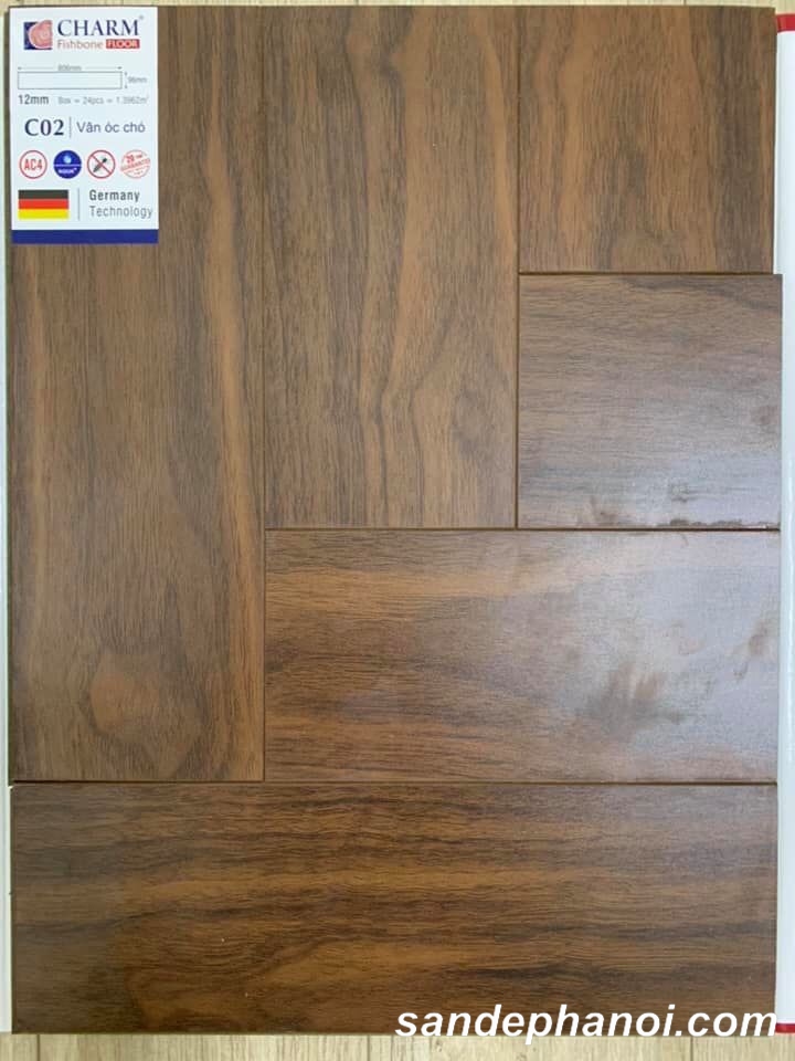 Sàn gỗ xương cá Charm C02 nổi bật cá tính gia chủ